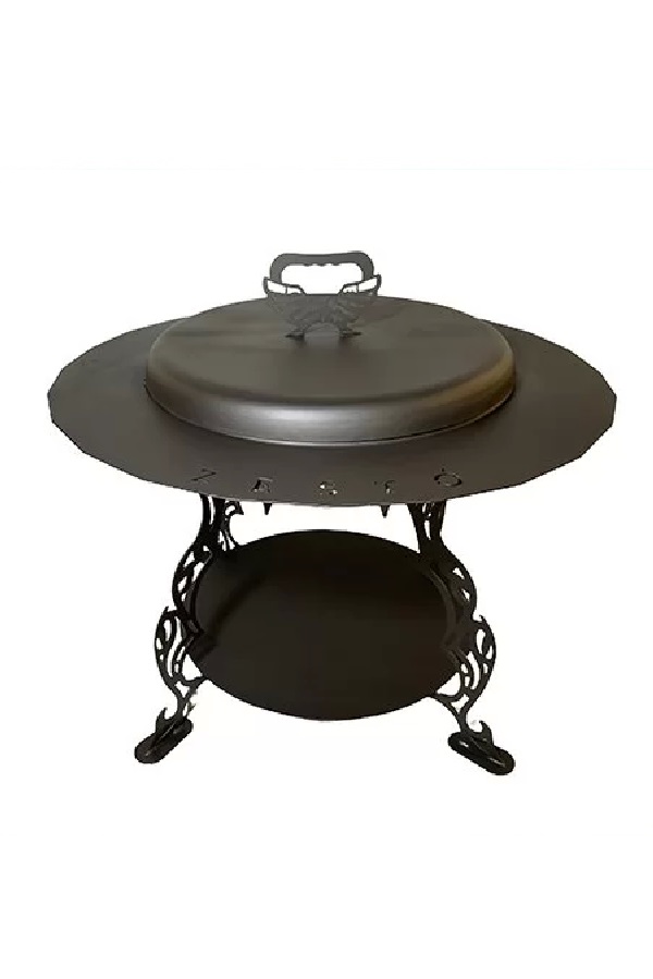 Foyer Mayon avec grille en acier et couvercle - Fournitures de l'Habitat